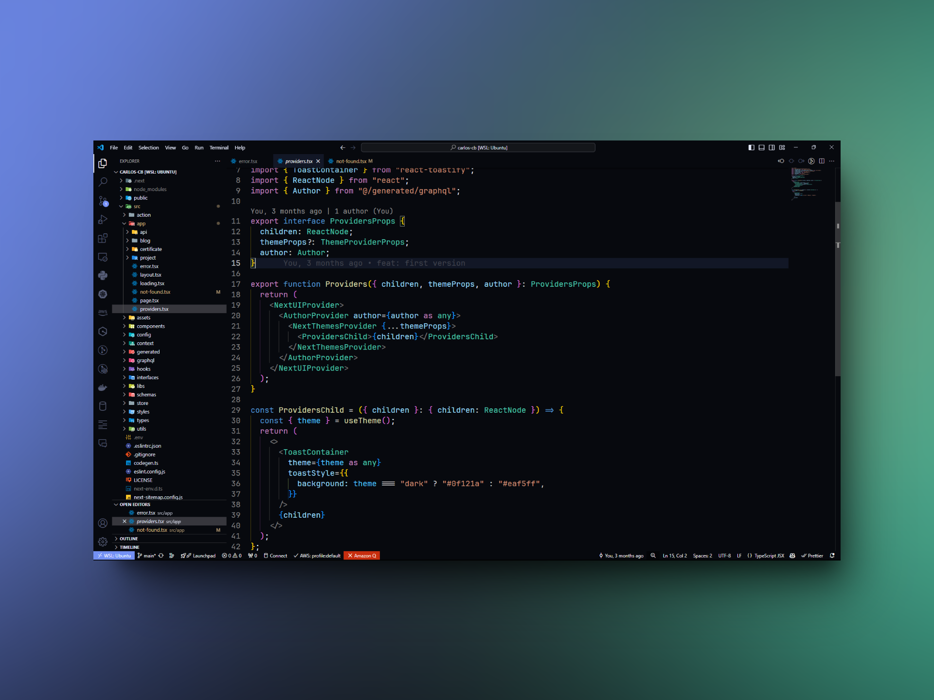 Dark theme vscode